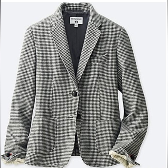Uniqlo | Jackets & Coats | Uniqlo Ines De La Fressange Soft Tweed Jacket Blazer Medium | Poshmark